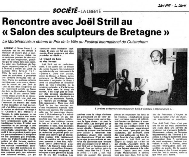 Joël Strill Sculpteur à Vannes, exposition, cours de sculpture Festival ...